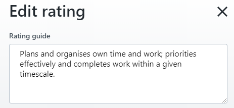 Rating Styles Available